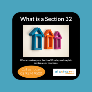 What is a Section 32 Statement? | All Points Conveyancing